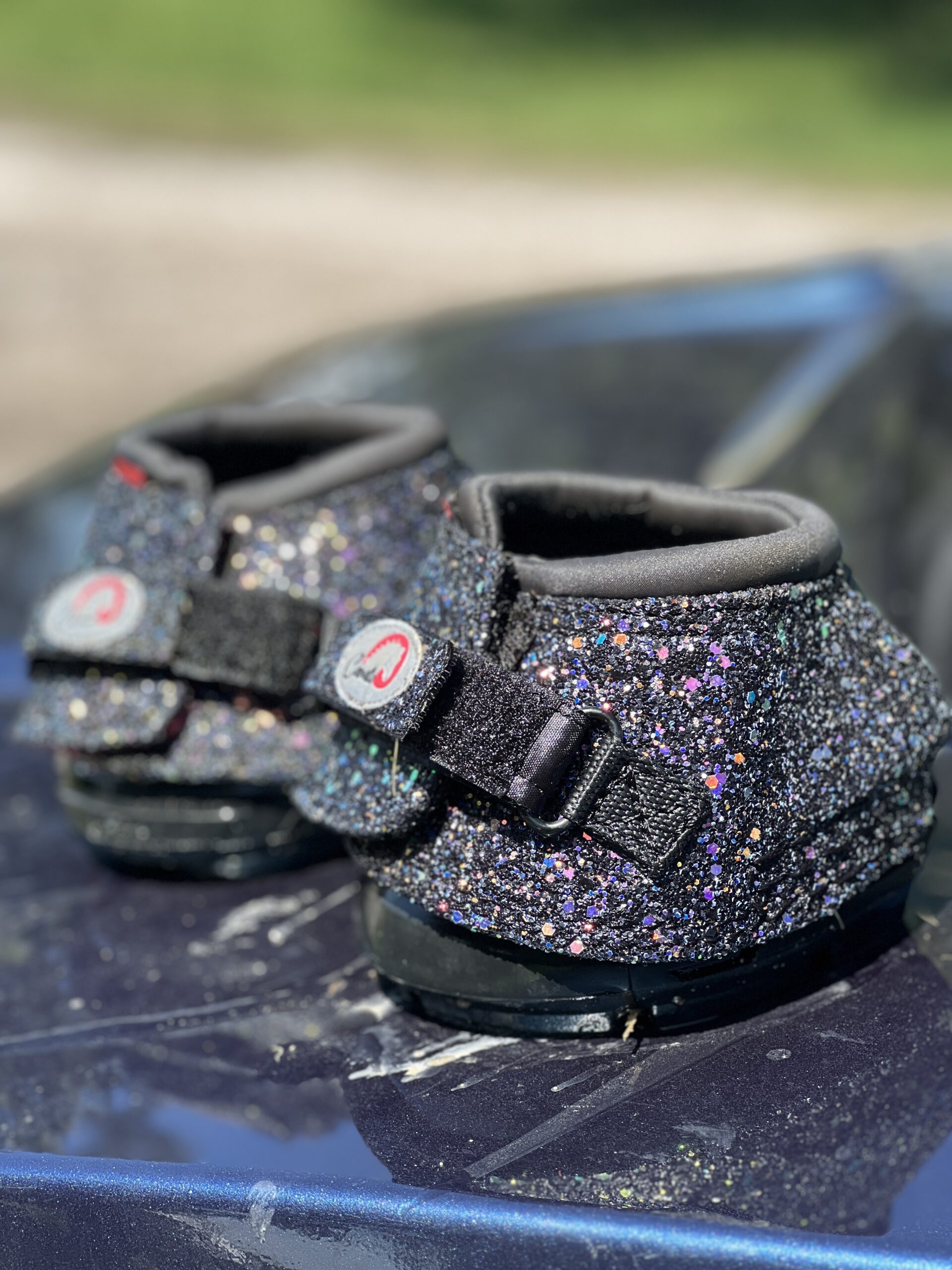 First ride in Cavallo hoof boots - Little Gray Mare